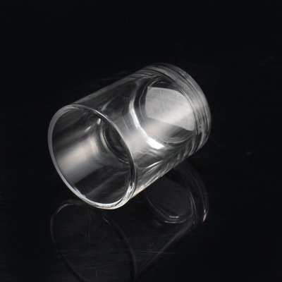 Simple style machine press clear glass votive holders for scented candles