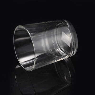 Simple style machine press clear glass votive holders for scented candles
