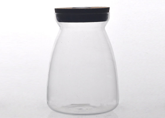 Borosilicate Glass Storage Jar With Cork or Wooden Lid at Different Sizes