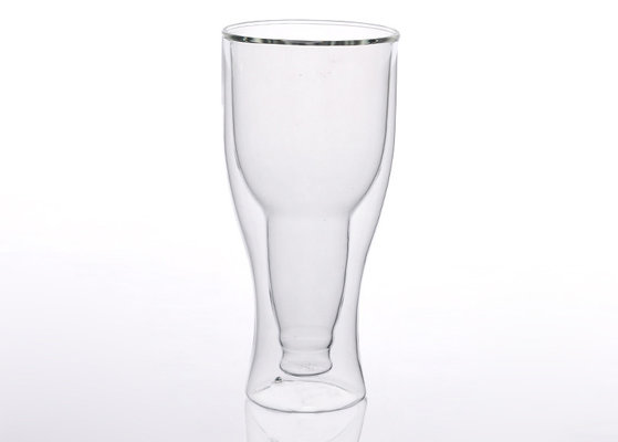 12 fl.oz 350ml Creative Double Wall Heat Isolated Glass Beer Tea Mug Cup