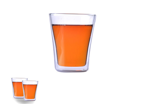 Pyrex High Double Wall Borosilicate Glass , Round Clear Glass Coffee Cup
