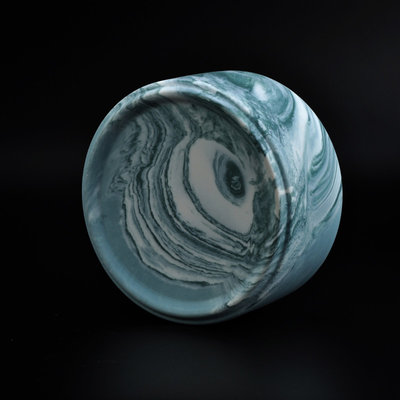 Handmade Marble Candle Container / candle holders large Recyclable