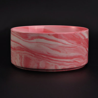 Red color marble house candle holder / large modern candle holders