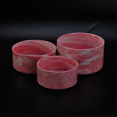 Red color marble house candle holder / large modern candle holders