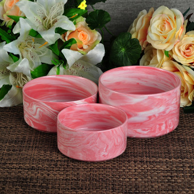 Red color marble house candle holder / large modern candle holders