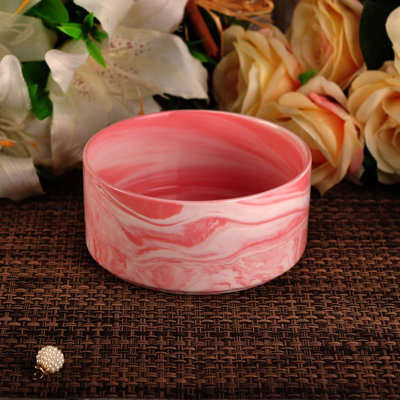 Red color marble house candle holder / large modern candle holders