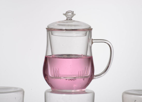 Heat - resistant Tea borosilicate drinking glasses With Glass Infuser