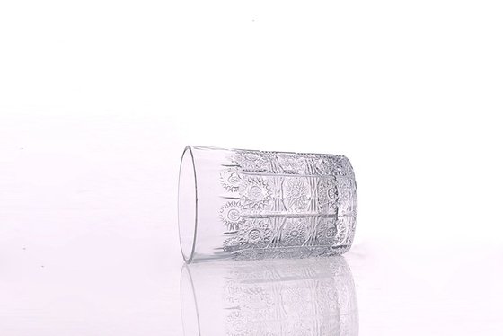 Sun Flower Design Water Glass Tumbler for Juice , small whiskey glass