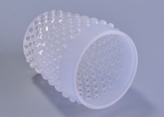 Bubble cut top machine made antique glass candlestick holders white and blue