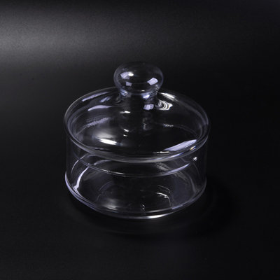 Recyclable printed Clear storage glass jar with galss lid for food