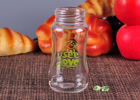 309ml Double Wall Borosilicate Glass , Baby pyrex glass feeding bottle 11oz