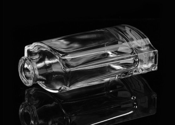 Wide Mouth Symmetrical Clear Glass Essencial Oil Bottle With Reed / Rattan