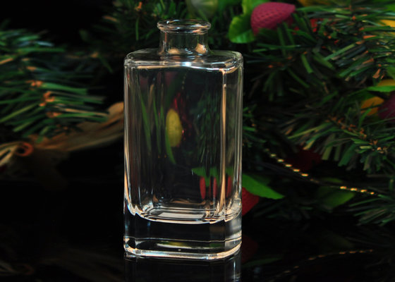 Wide Mouth Symmetrical Clear Glass Essencial Oil Bottle With Reed / Rattan
