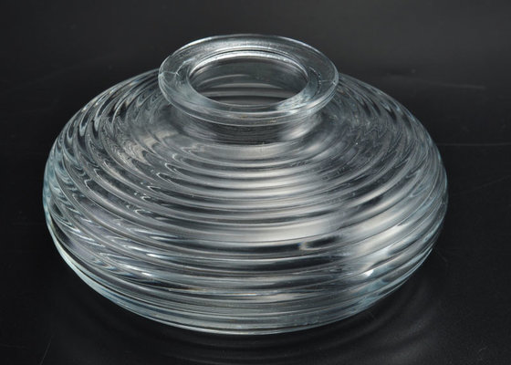 Little hight High white glass diffuser bottle Round Shape wide dia circle line