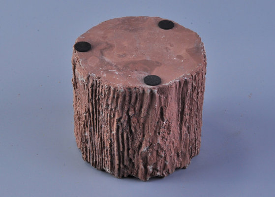 Recyclable Wood Timber Brown Cement Candle Flower Jar Eco - friendly