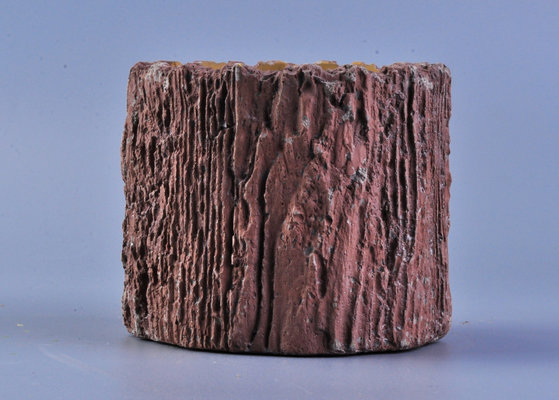 Recyclable Wood Timber Brown Cement Candle Flower Jar Eco - friendly