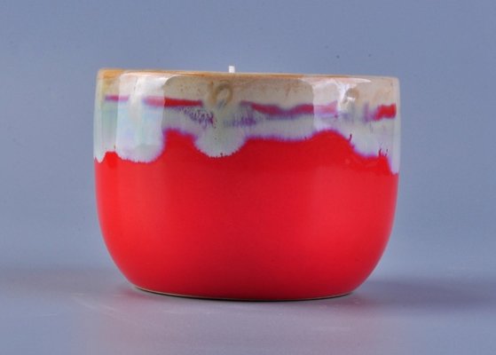 Round Shape Color Sprayed Ceramic Candle Holde for Wedding Decor