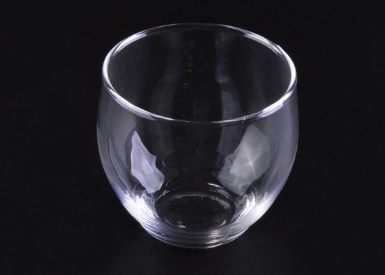 Clear rotatable round blown drinking glasses tumblers Highly transparent