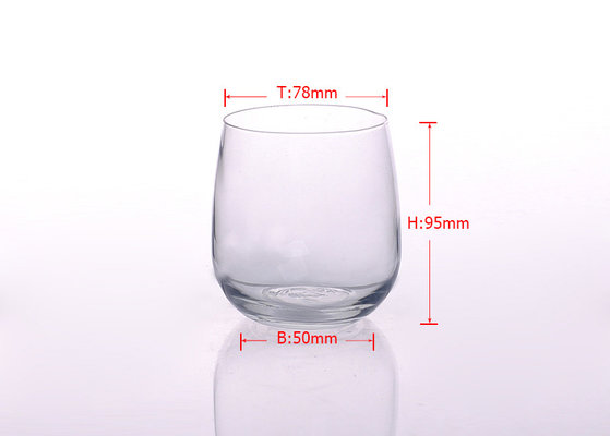 15oz Crystal Water Glass Tumbler custom stemless wine glasses with Thick Bottom