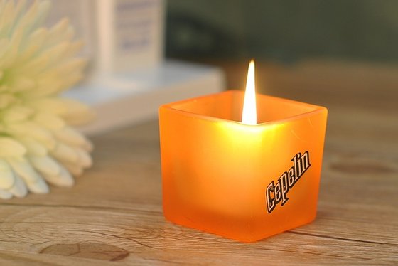 OEM Square Replacement Glass Candle Holder With Different Colors