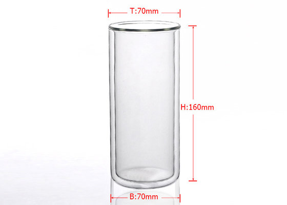 Heat Resisting Double Wall Borosilicate Glassware Coffee Cup 375 ml