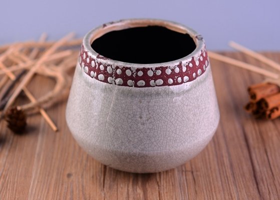 Modern Personalized Ceramic Candle Holder , Concrete Candle Jars For Home Decoration