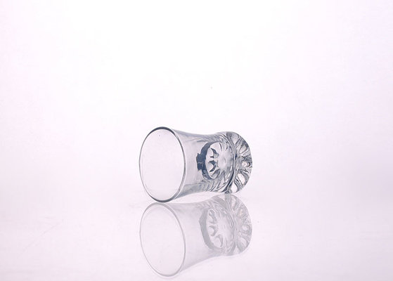 Custom Size Machine Blown Clear Tall Shot Glass With Heavy Pattern Bottom , 2oz