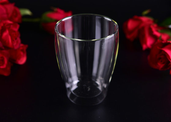 Eco Friendly Espresso Coffee Double Wall Borosilicate Glass Cup Without Handle