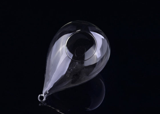 Hand Made Rain Drop Hang clear glass votive candle holders Beautiful Eco friendly