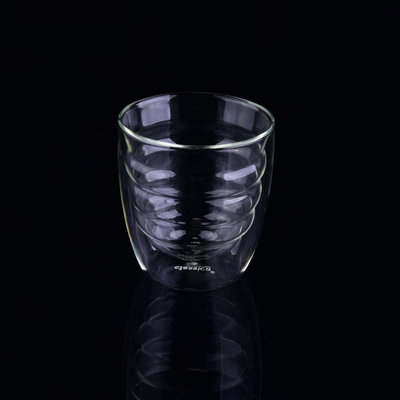 Unique Design Heat Resistant Borosilicate Glass Coffee Cup , Double Wall Drinking Glasses