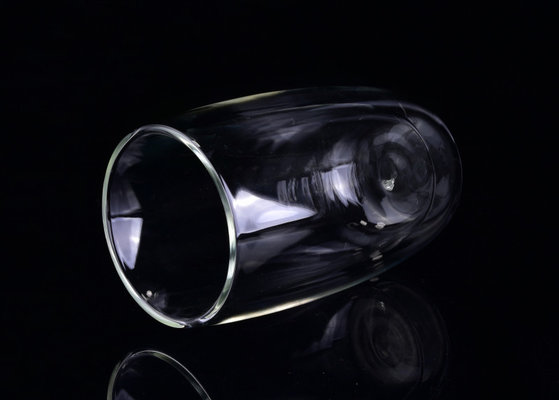 Eco Friendly Borosilicate Double Wall Glass Cup , Clear Glass Coffee Cup For Tea