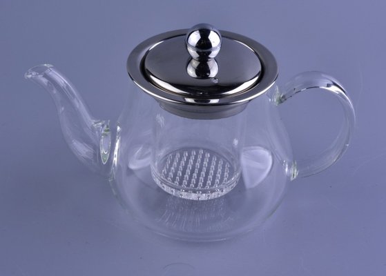 Heat Resistant Borosilicate Glass Teapot with Infuser Lid Coffee Tea Leaf Herbal 360ML