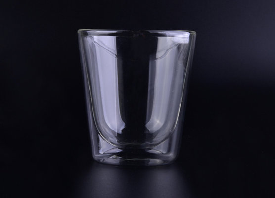 Hand blown 350ml egg Double Wall Borosilicate Glass , heat resistant drinking glasses
