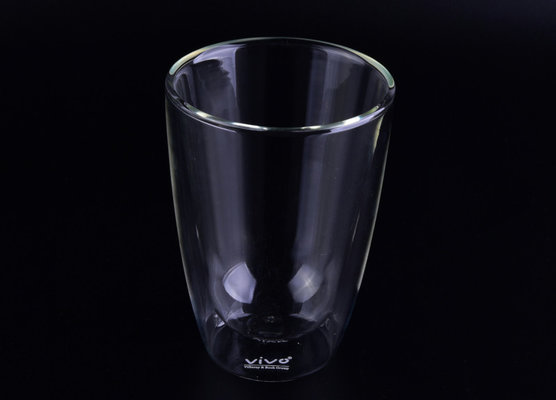 Luxury 10oz Clear Double Wall Borosilicate Glass Cup For Tea , 200ml Capacity
