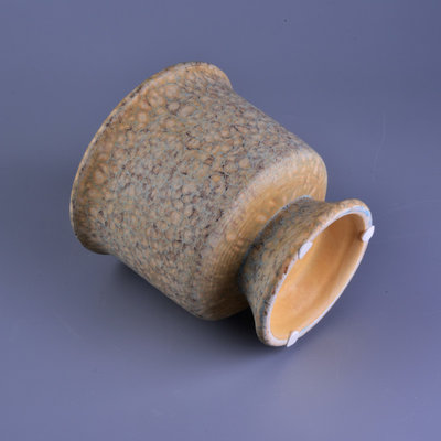 Decorative Metal Oxide Glaze Ceramic Candle Jar