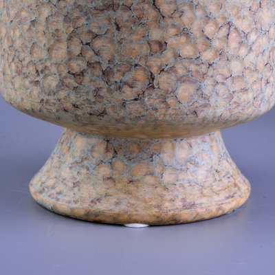 Decorative Metal Oxide Glaze Ceramic Candle Jar