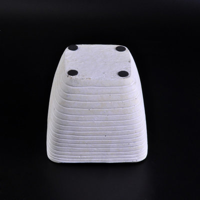 White ceramic candle vessel with glazing finish