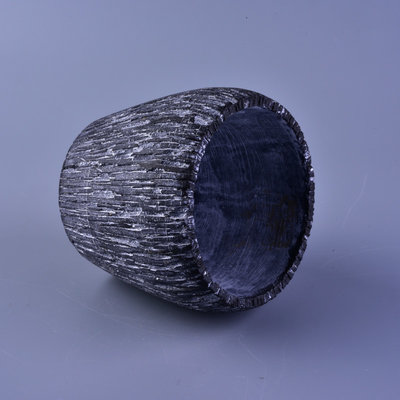 Large Vertical Stripes Votive Ceramic Candle Holder