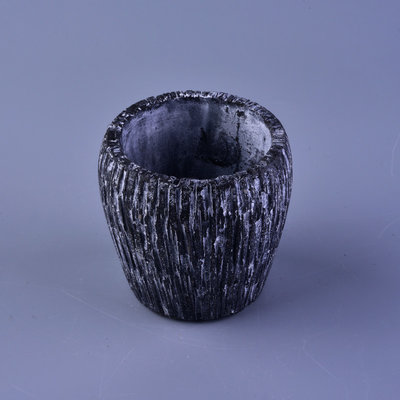 Tree Lines Concrete Votive Candle Jar by handmade processing