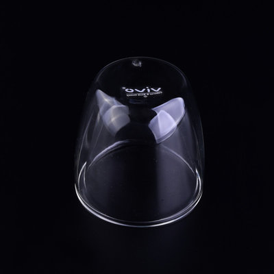 Novelty Double Wall Borosilicate Glass Cup FDA / ISO9001 , Frosted Logo