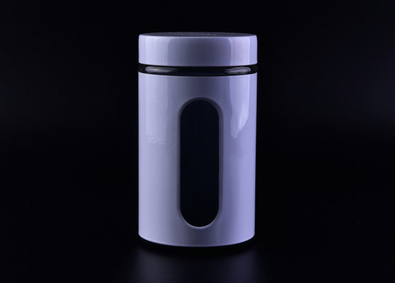 Screw Cap Food Storage Wine Glass Mason Jars With Lid , 950ml Volume