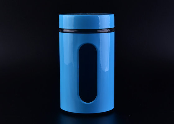 Screw Cap Food Storage Wine Glass Mason Jars With Lid , 950ml Volume