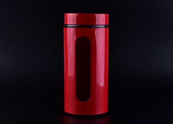 1275Ml Round Glass Tableware , Large Wide Mouth Glass Honey Jars OEM