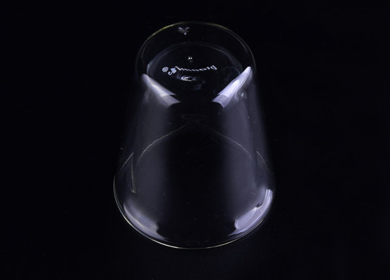 Decal Cute Small Double Wall Glass Mug Mouth Blown Process , Customized Logo