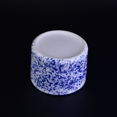 Ceramic Candle Holder With Dots By Glazing Finish
