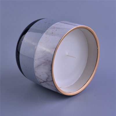 Ceramic Candle Holder With Water Transfer Printing Decal