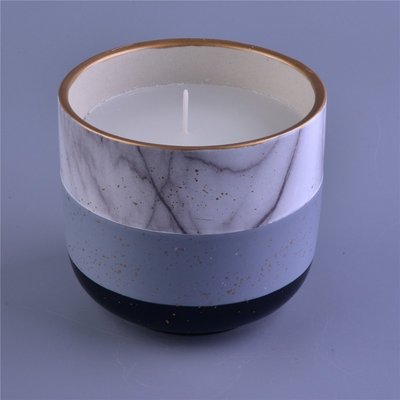 Ceramic Candle Holder With Water Transfer Printing Decal