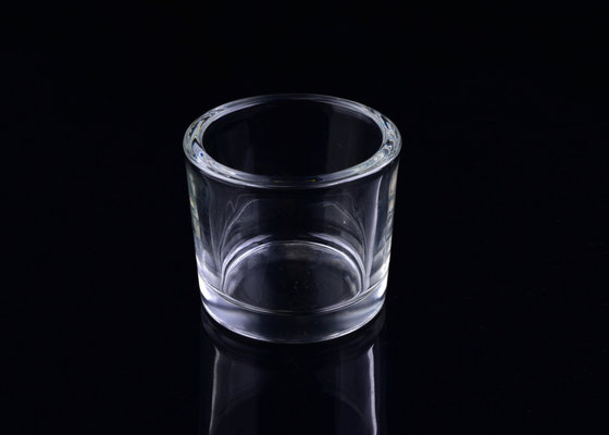 10 Oz 280ml Heavy Thick Wall Clear Round Glass Candle Holders For Tealight Or Wax
