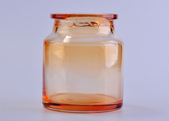 Personalised Empty clear candlestick holders , candle glass holders with color sprayed