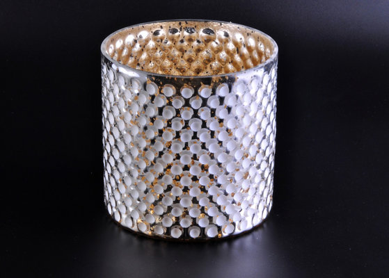 Create Diamond Shining Votive Glass Candle Holder With Woven Pattern